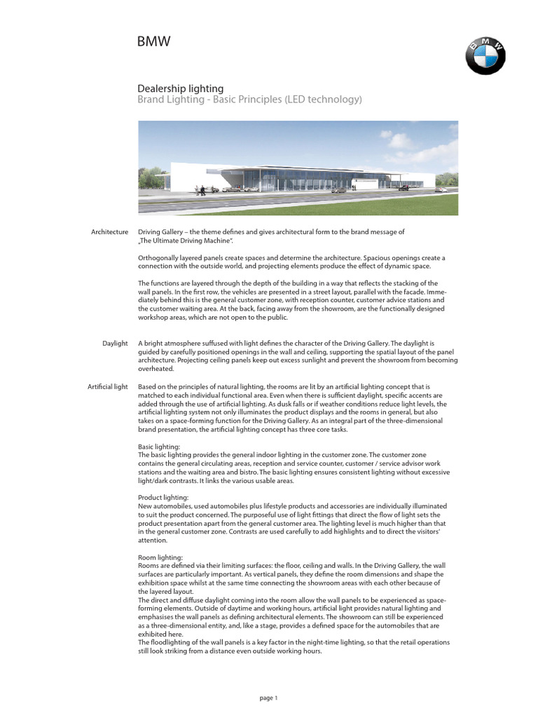 BMW_LIGHTING guidelines | PDF