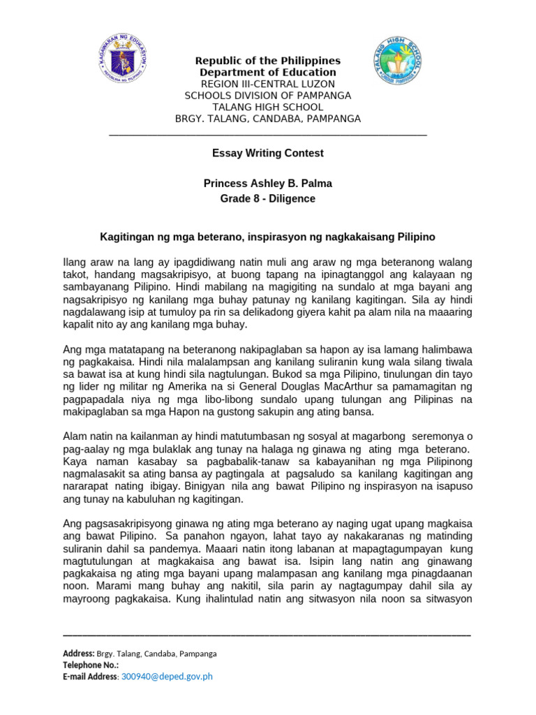 Essay Writing Contest | PDF