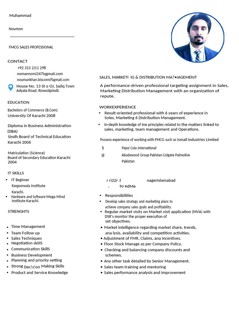 Muhammad Nouman Resume-converted | PDF | Marketing | Business