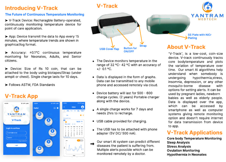 V-Track: Smart Temperature Monitoring Device | PDF | Computing