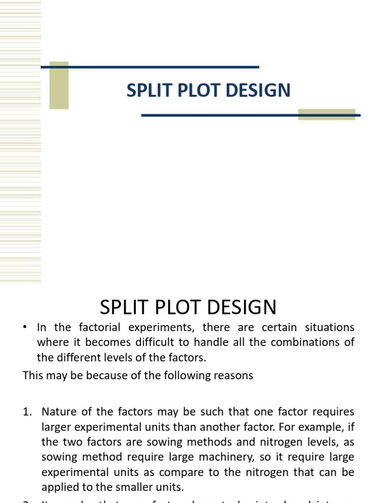 PBG 509 Lecture Split Plot Analysis | PDF | Scientific Method | Quantitative Research