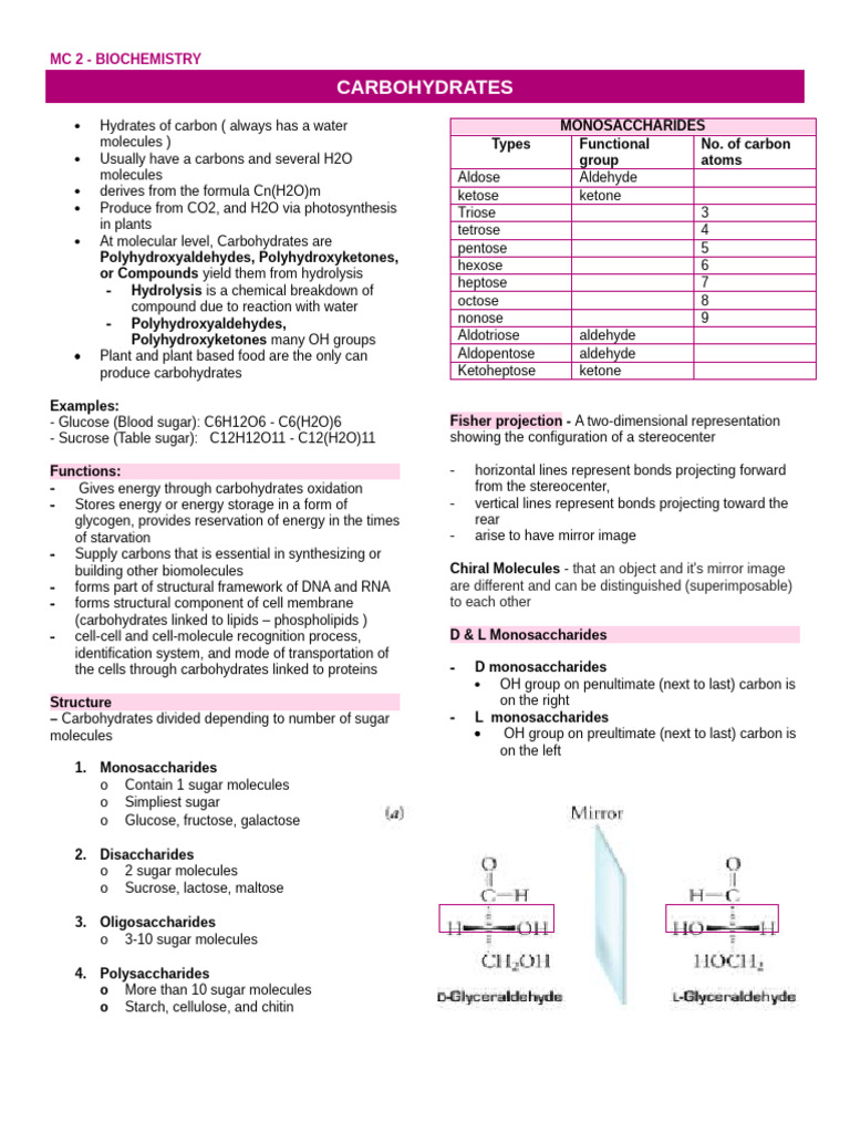 Carbohydrates: Structure and Functions | PDF | Carbohydrates | Glucose