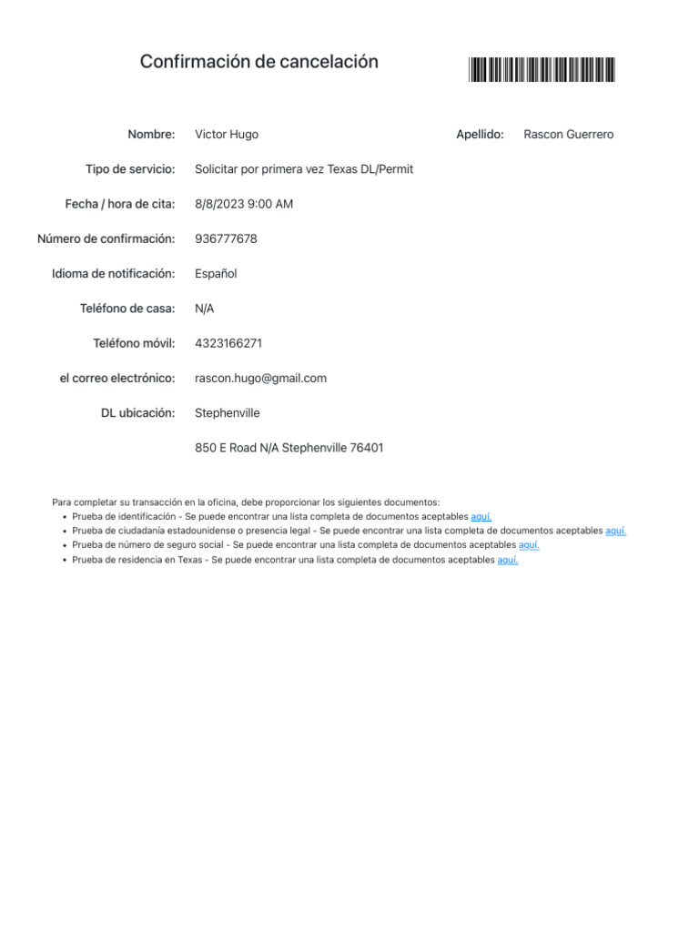 Texas DPS - Schedule Appointment | PDF