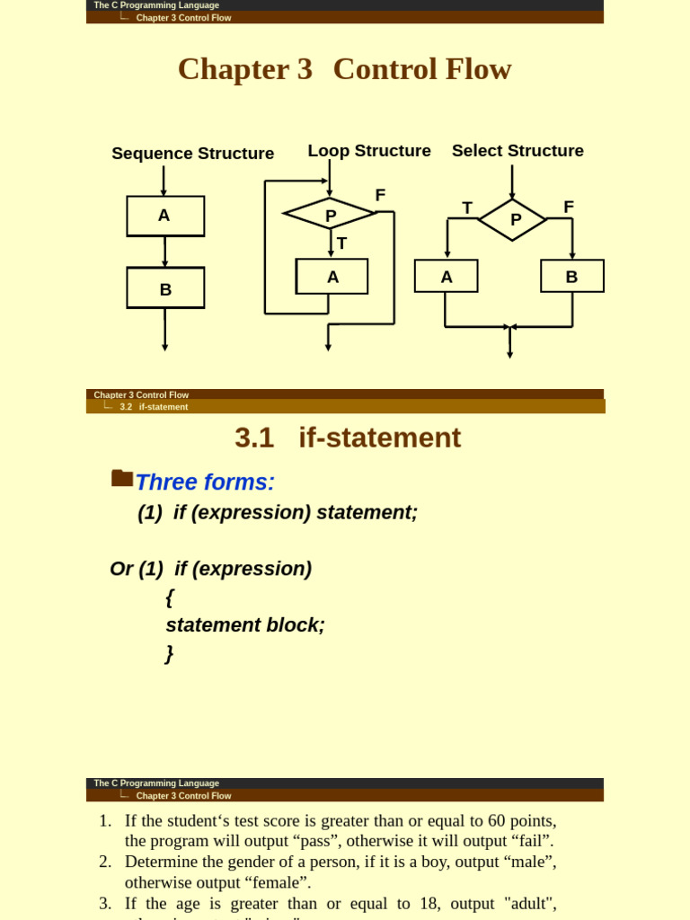 chapter03_01 | PDF | Control Flow | C (Programming Language)