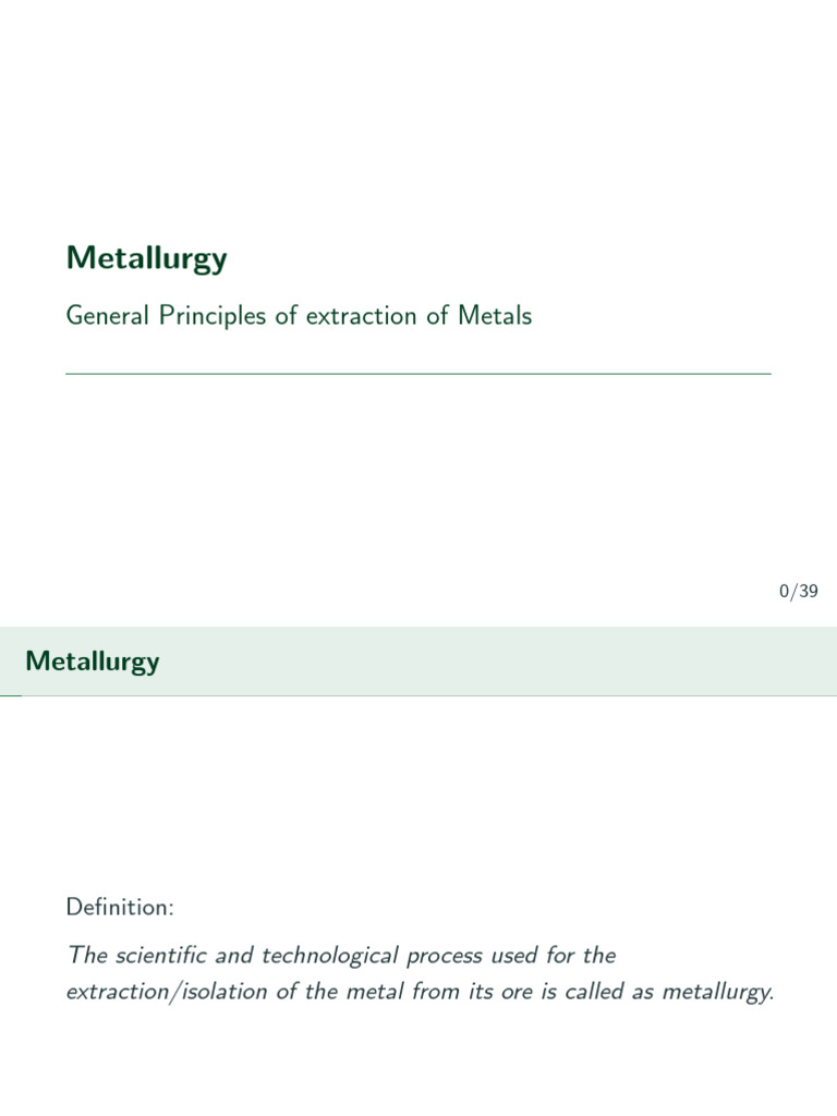 metallurgy | PDF | Ore | Redox
