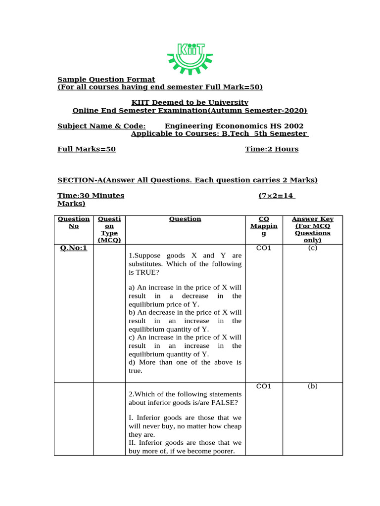 5th Sem Engg Eco HS2002 DR Palit - Moderated | PDF | Demand ...