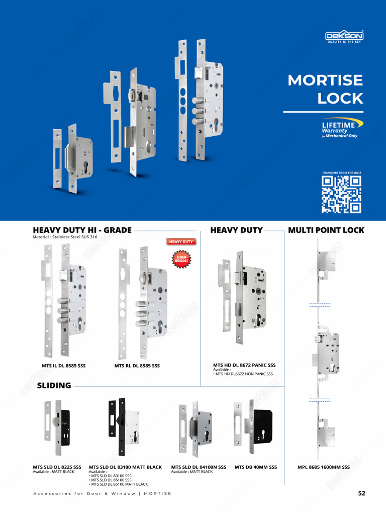 Mortise Lock_Dekkson | PDF
