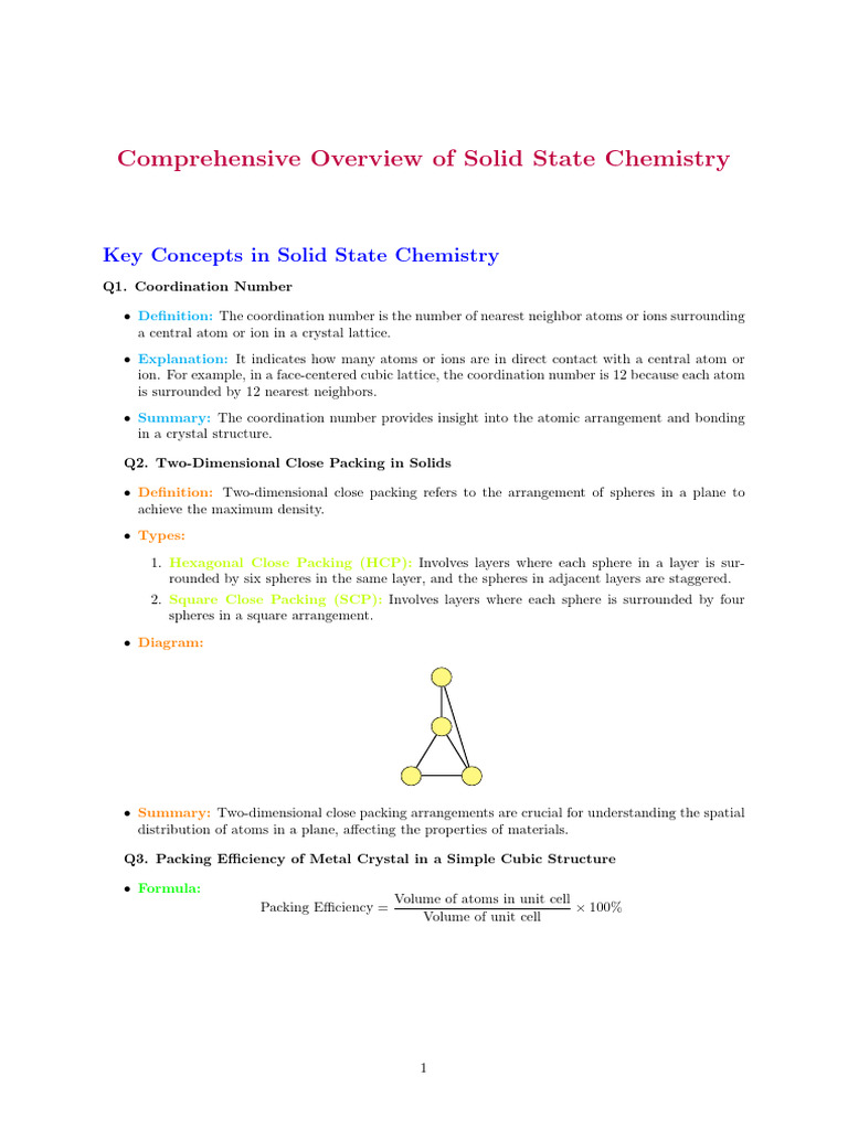 IMP_QUESTION_2 | PDF | Semiconductors | Crystal Structure