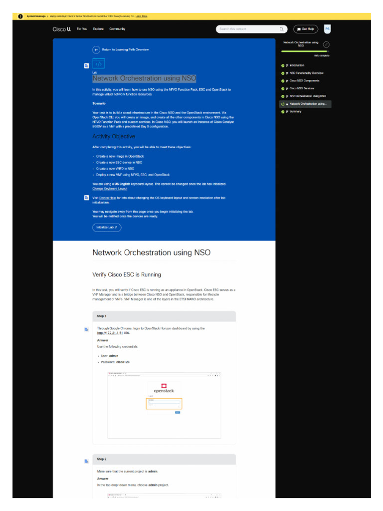 Lab - Network Orchestration Using NSO | PDF