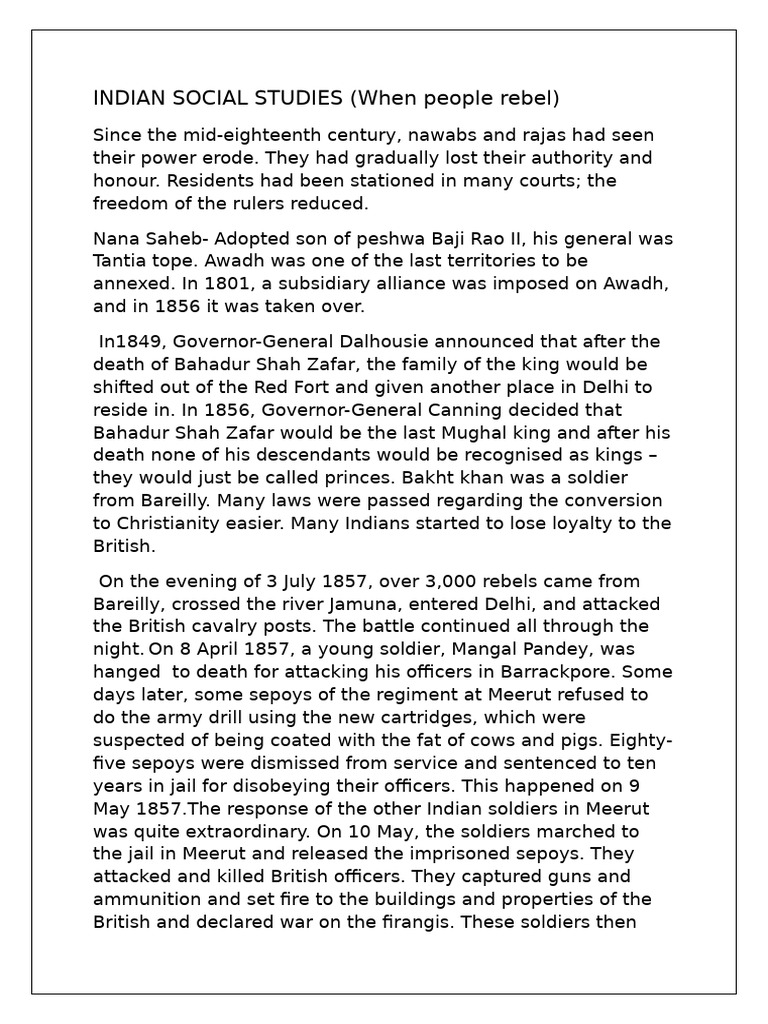 Indian Social Studies | PDF | British India