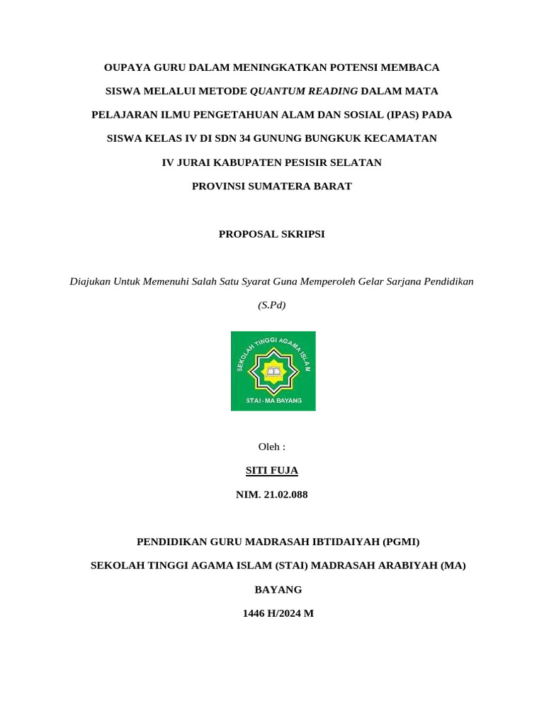 Proposal Skripsi Copyan Uja | PDF