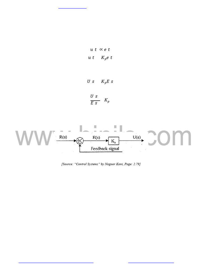 IC8451 UNIT 2 Effect of P PI PID Modes of Feedback Control | PDF | Operational Amplifier | Amplifier