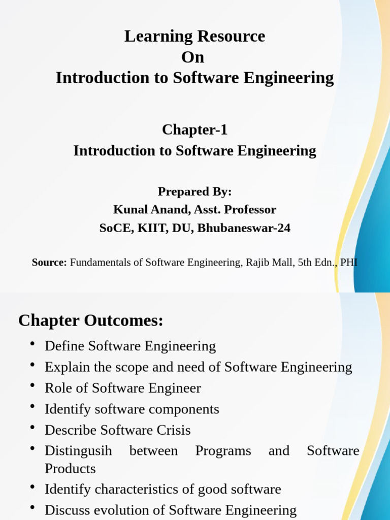 Ch-01 Introduction To Software Engineering | PDF | Computer Programming | Control Flow