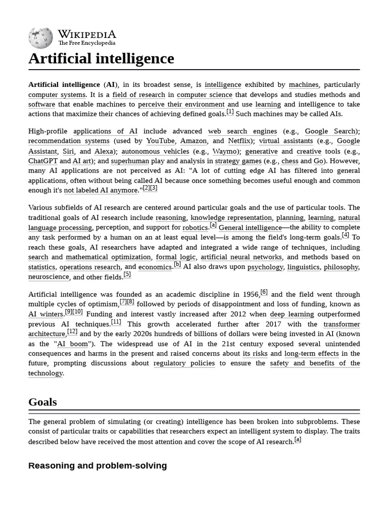 Artificial Intelligence | PDF | Artificial Intelligence | Intelligence (AI) & Semantics