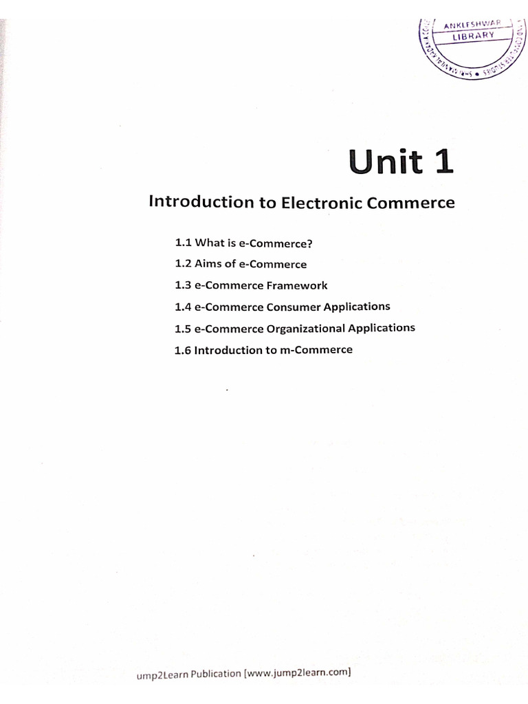 unit1-ecommerce | PDF
