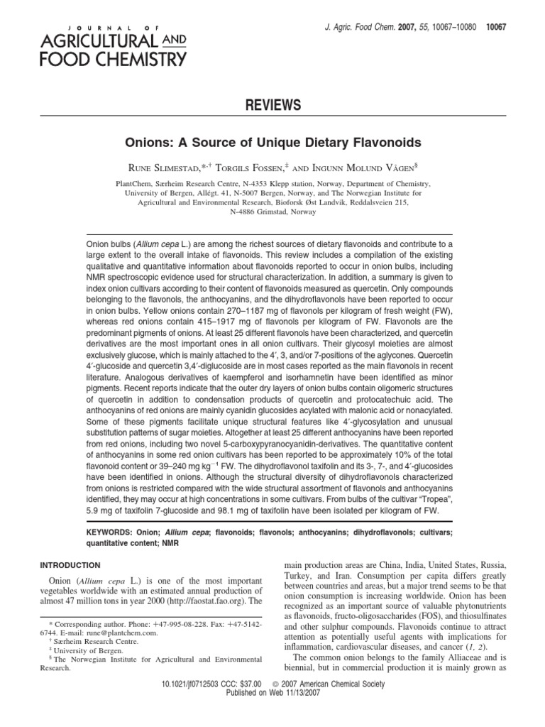 Onions: A Rich Source of Unique Flavonoids and Their Structural ...