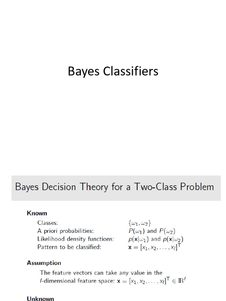 Bayes Classifiers | PDF