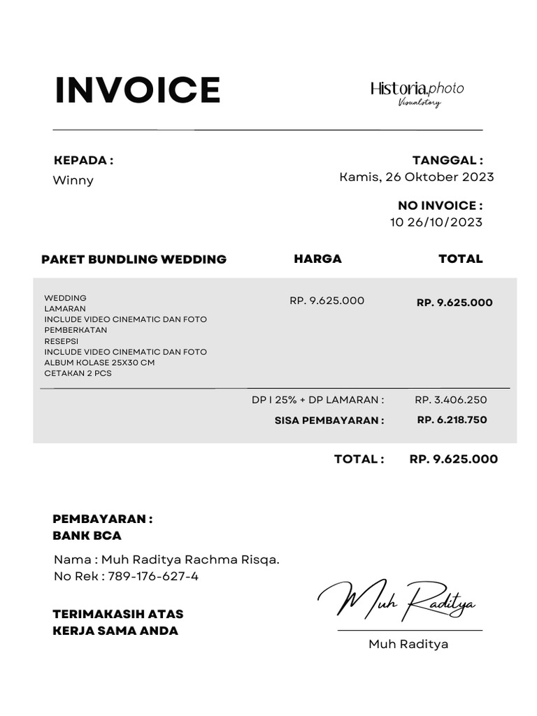 INVOICE WINNY & ARI | PDF