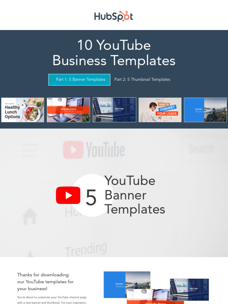 YouTube Banner Templates for Business | PDF