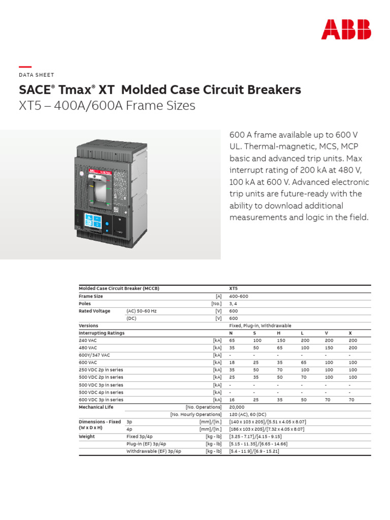 XT5 Data Sheet-Final | PDF | Alternating Current | Manufactured Goods