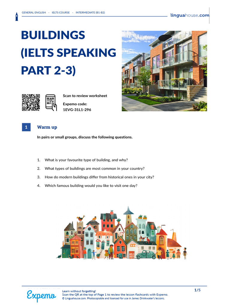 Buildings Ielts Speaking Part 2 3 British English Student B1 B2 | PDF