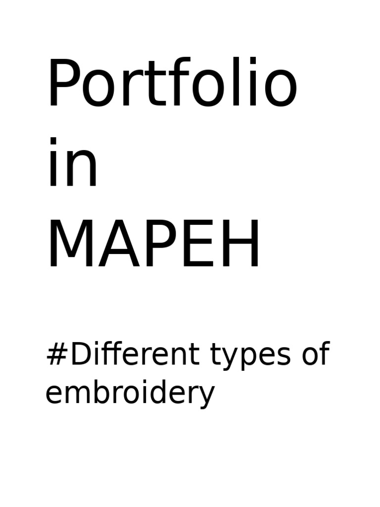 Portfolio in MAPEH | PDF
