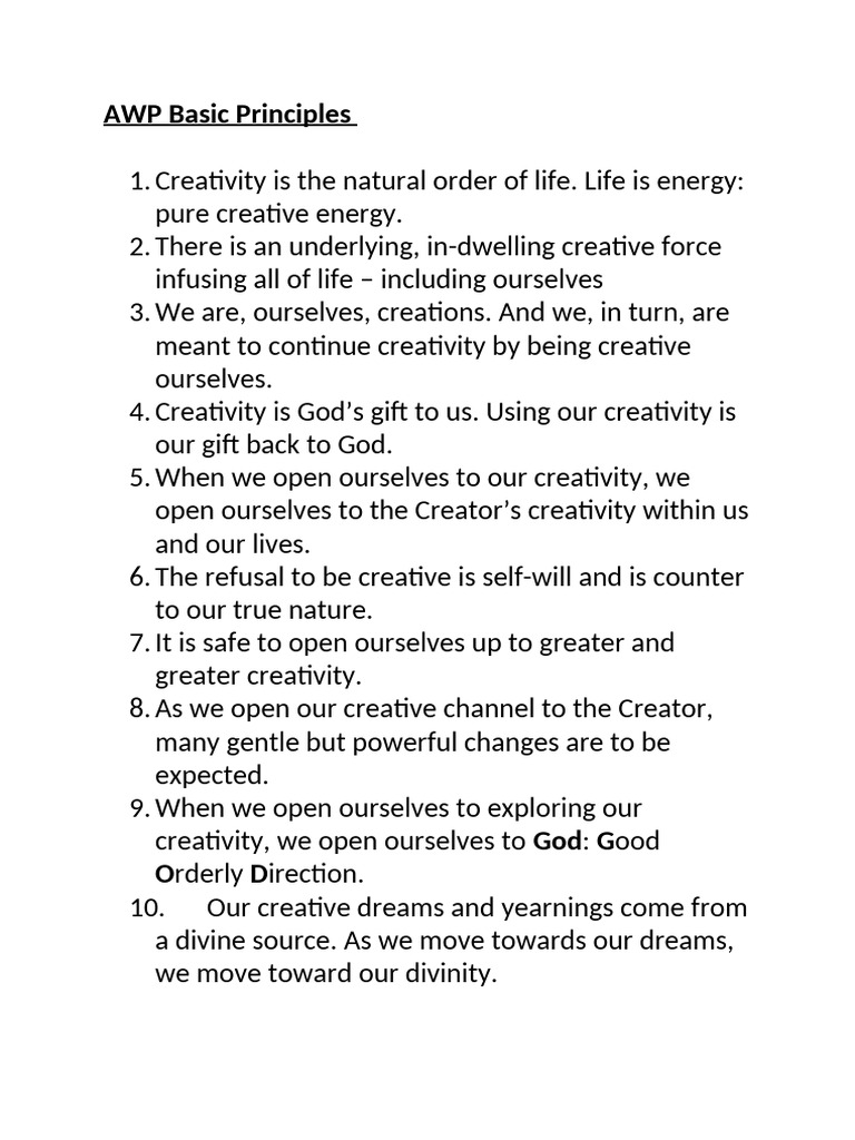 TAW Basic Principles | PDF