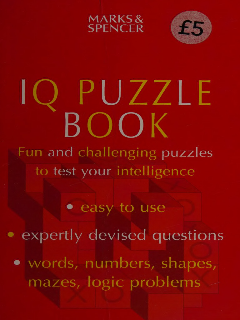 IQ Puzzle Book-Fun and Challenging Puzzles To Test Your Intelligence ...