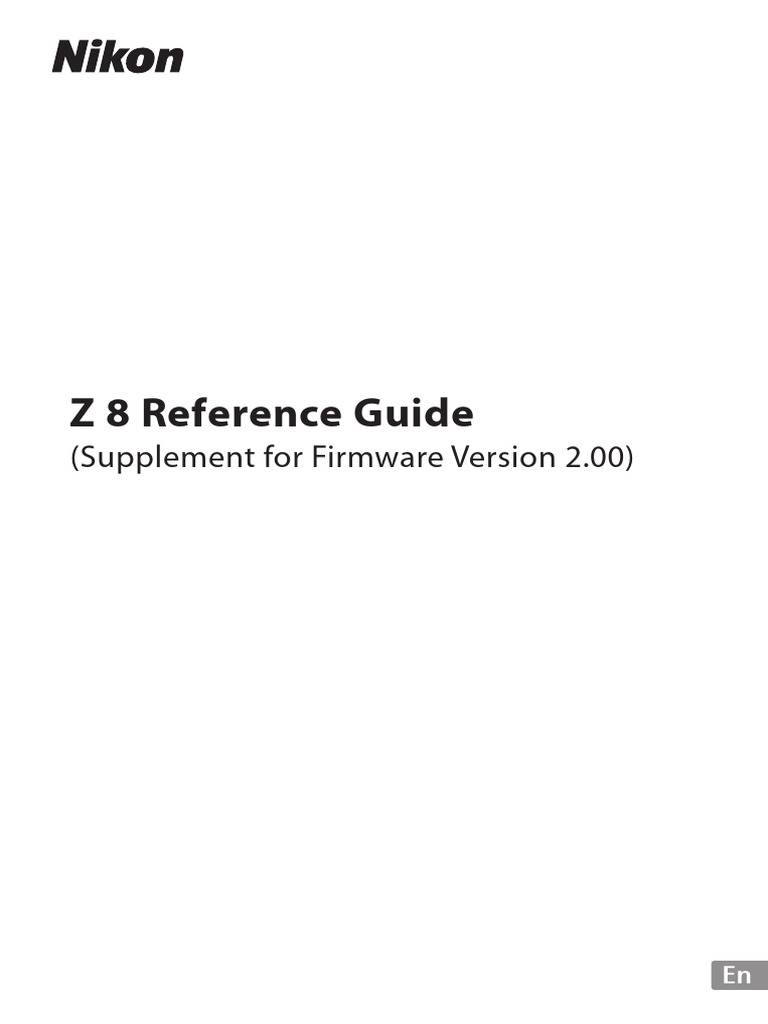 Z8 FU Addendum (En) 03 | PDF | Autofocus | Pixel