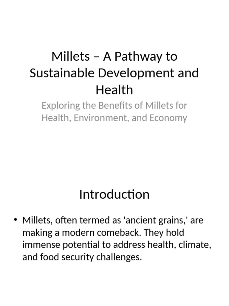 Millets_Presentation | PDF