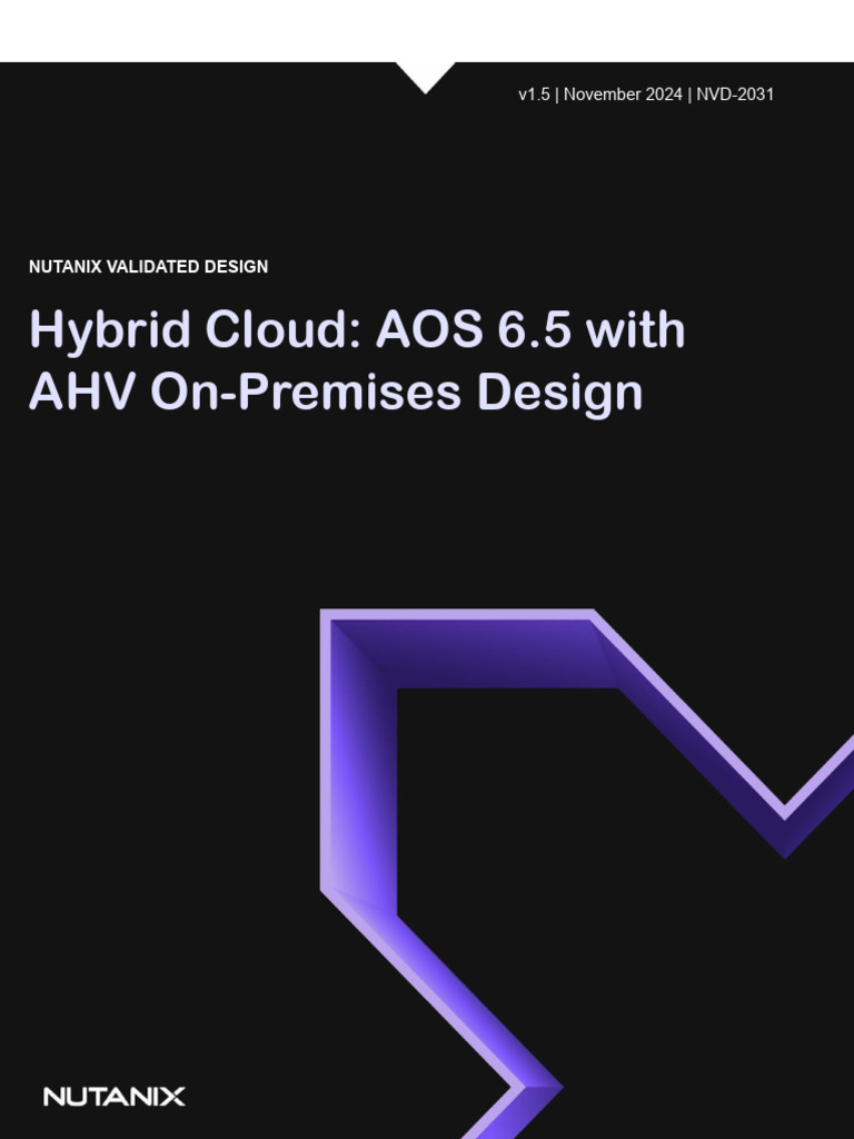 Nutanix Hybrid Cloud Design Guide | PDF | Computer Cluster | Virtual Machine
