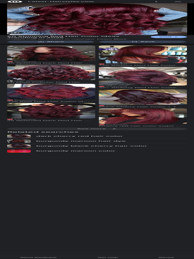 Trendy 2025 Long Hair Burgundy Bright | PDF