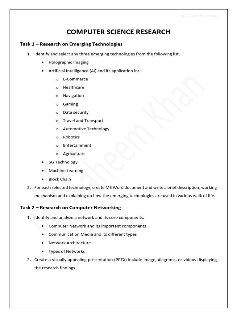 Computer Science Research | PDF | Spreadsheet | Microsoft Excel