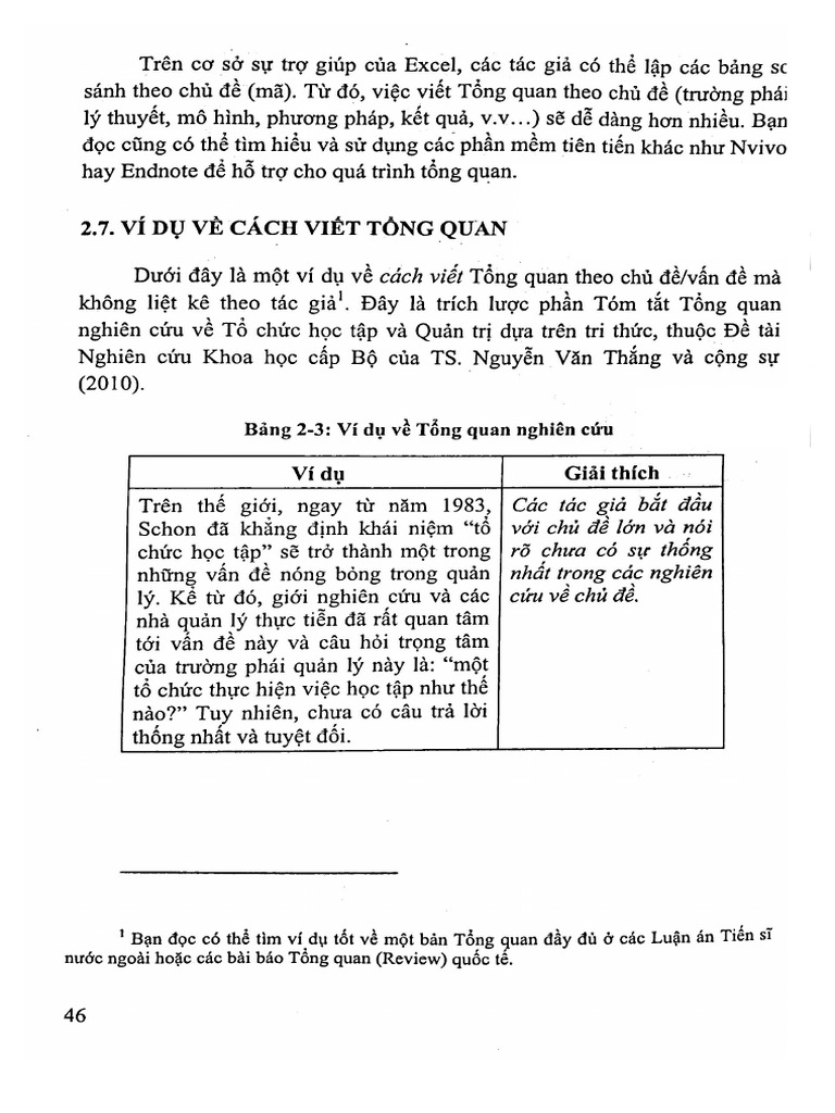 Vi Du Ve Tong Quan Nghien Cuu | PDF