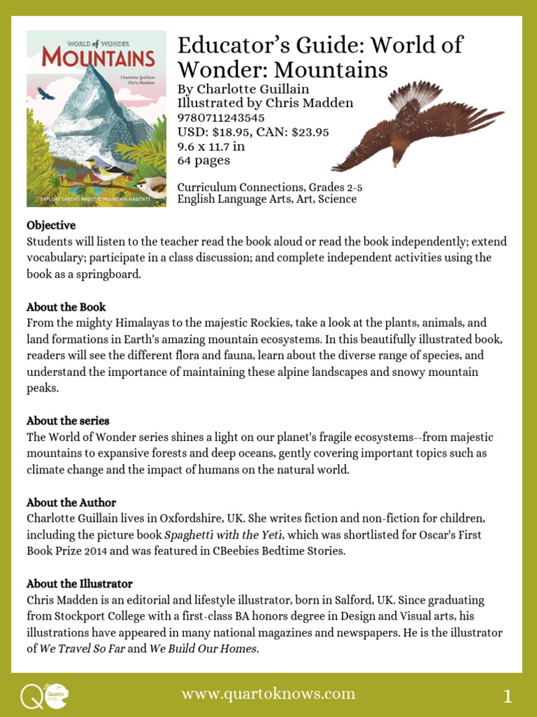 World of Wonder Mountains Educator Guide | PDF | Mountains | Alps