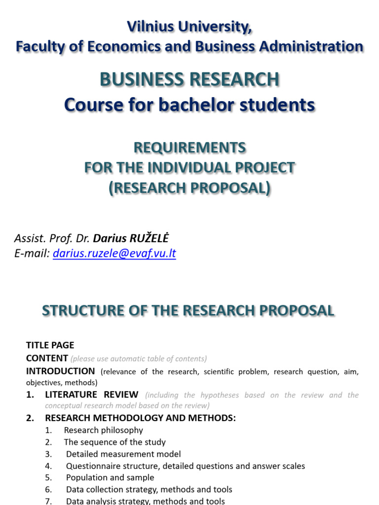 Research Proposal REQUIREMENTS 2024 | PDF