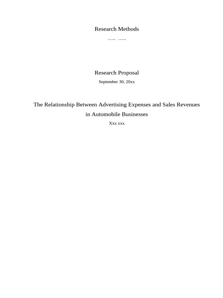 Business Research (2019) Research Proposal EXAMPLE | PDF | Advertising ...