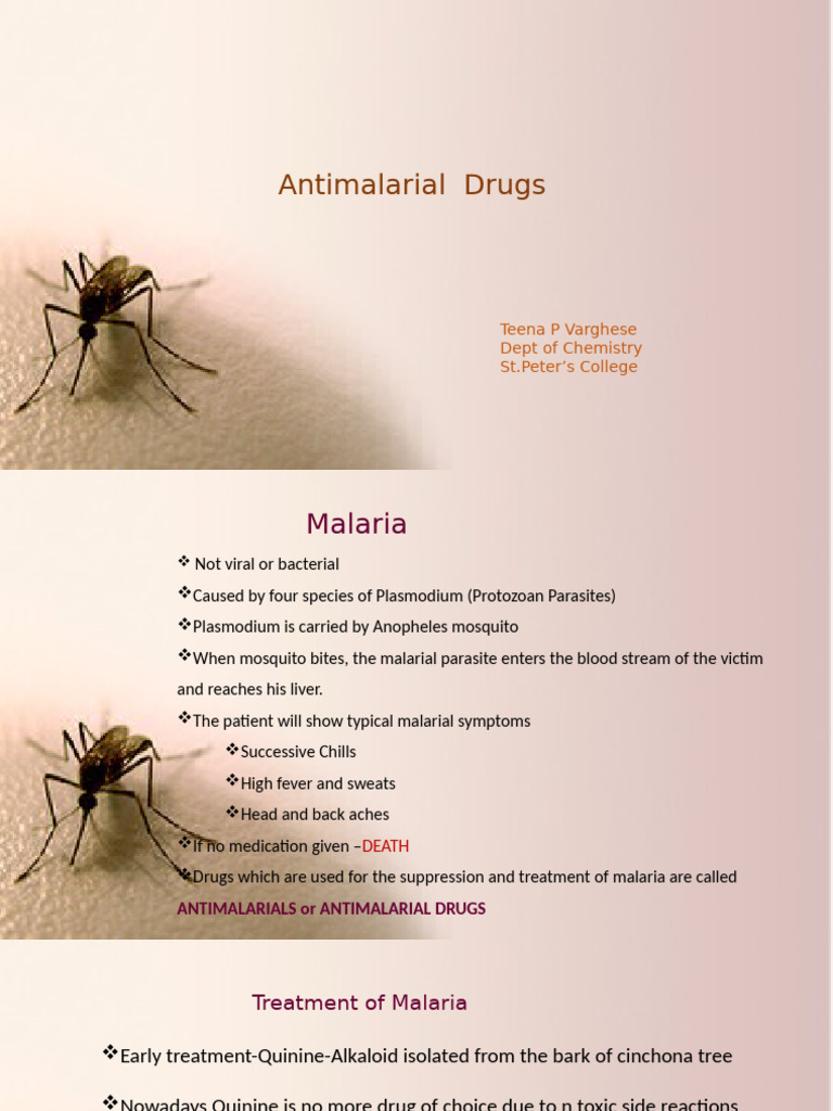 Antimalarial Drugs | PDF