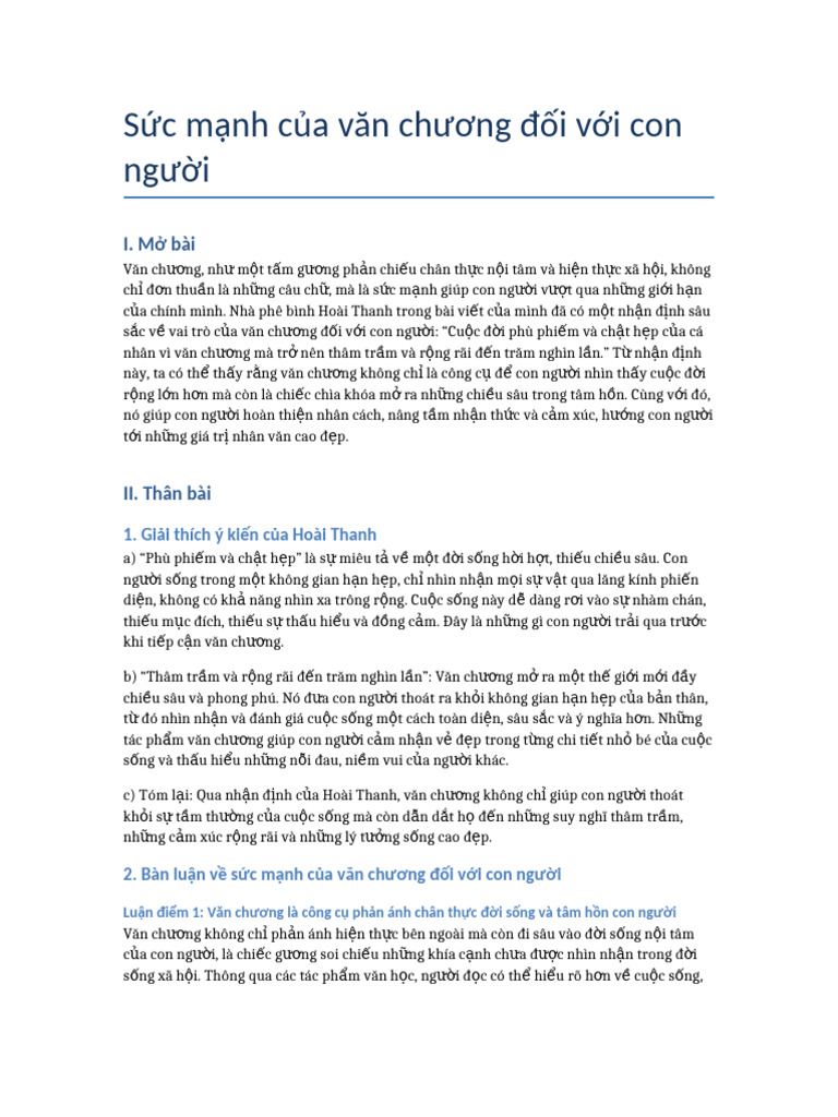 Suc Manh Cua Van Chuong | PDF