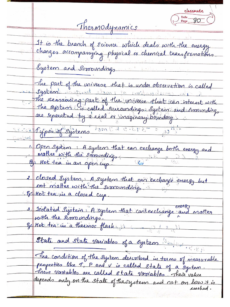 Thermodynamics Notes | PDF
