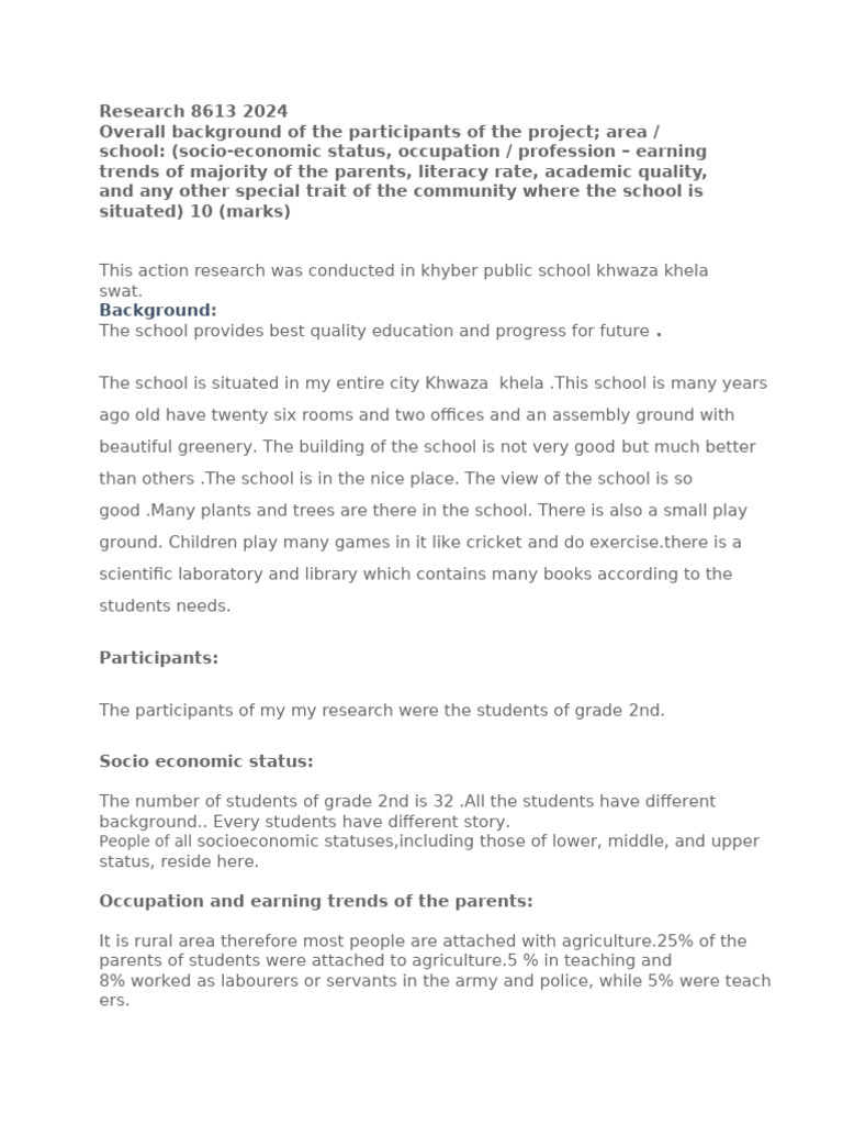 Research 8613 2024 | PDF | Early Childhood Education | Learning