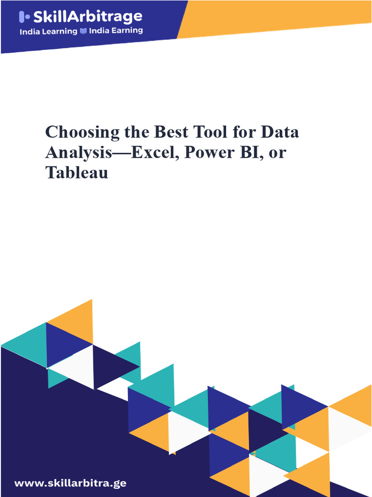 Choosing the Best Tool for Data Analysis—Excel, Power BI, Or Tableau.docx | PDF | Microsoft ...