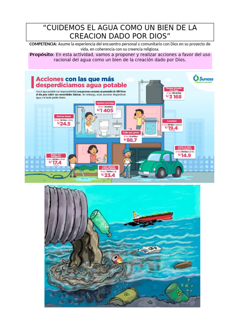 Cuidado Del Agua - Estudiante | PDF