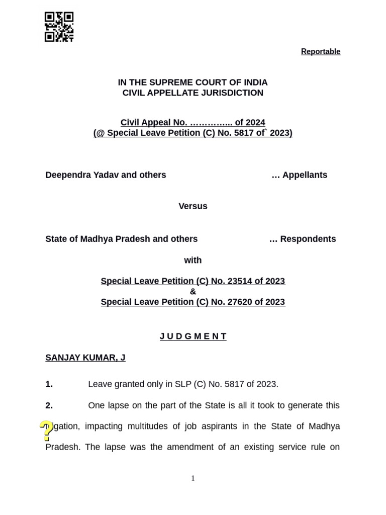 (Judgments) 03 Deependra Yadav Judgment | PDF | Judgment (Law) | Appeal