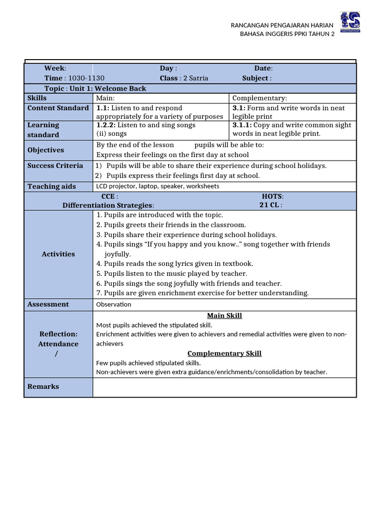 RPH Dan RPT Sow - Program Pendidikan Khas Integrasi Bahasa Inggeris ...