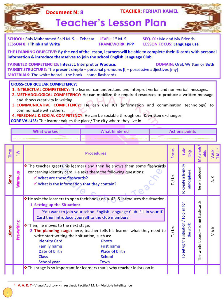 1st M. S., Seq. 1, Lesson 8, Ver. 5, 24-25 - For Telegram | PDF