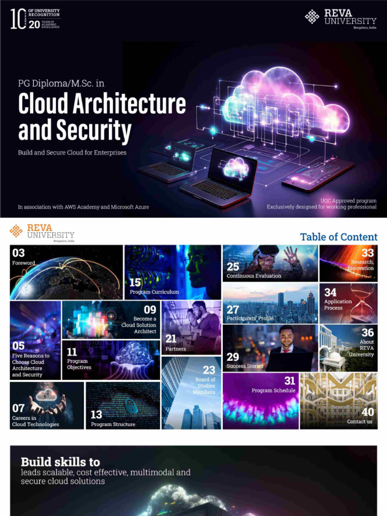M.SC Cloud Architecture and Security Brochure 2024 RACE REVA | PDF