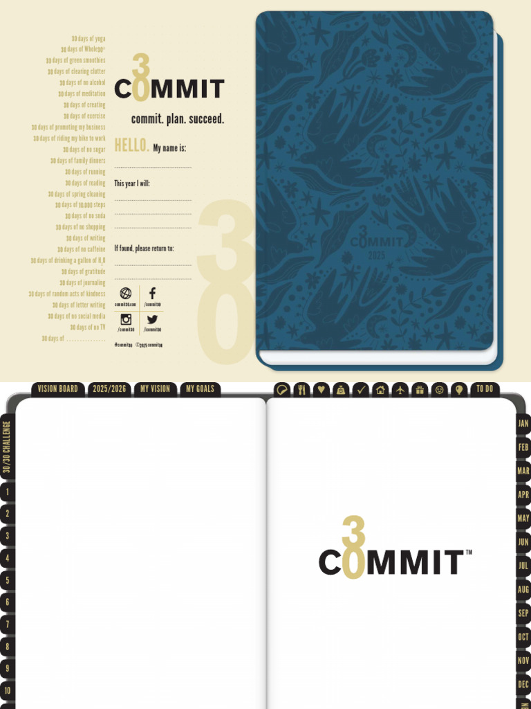 2025 Commit30 Planner Sunday Free January Demo | PDF | Holidays | Observances