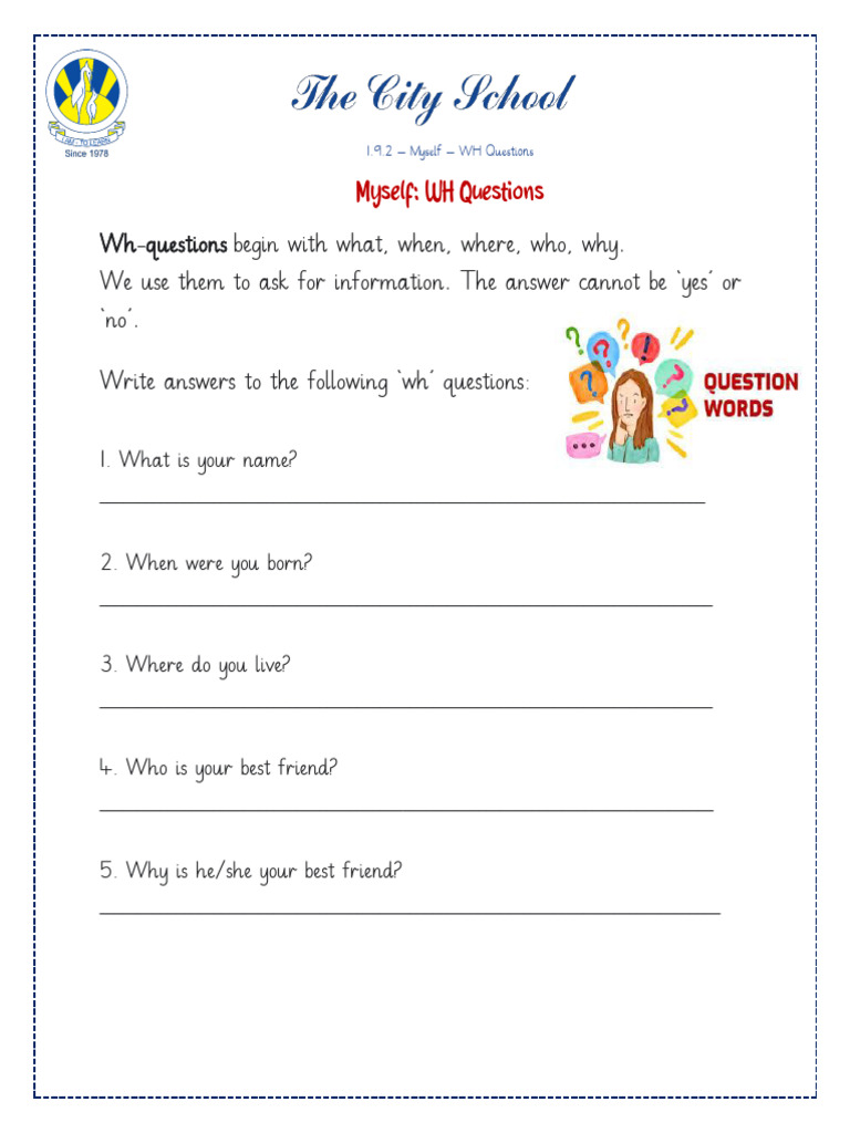 WH Questions Exercise Guide | PDF