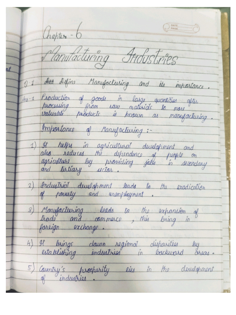 Geo CH 6 Manufacturing Industries | PDF